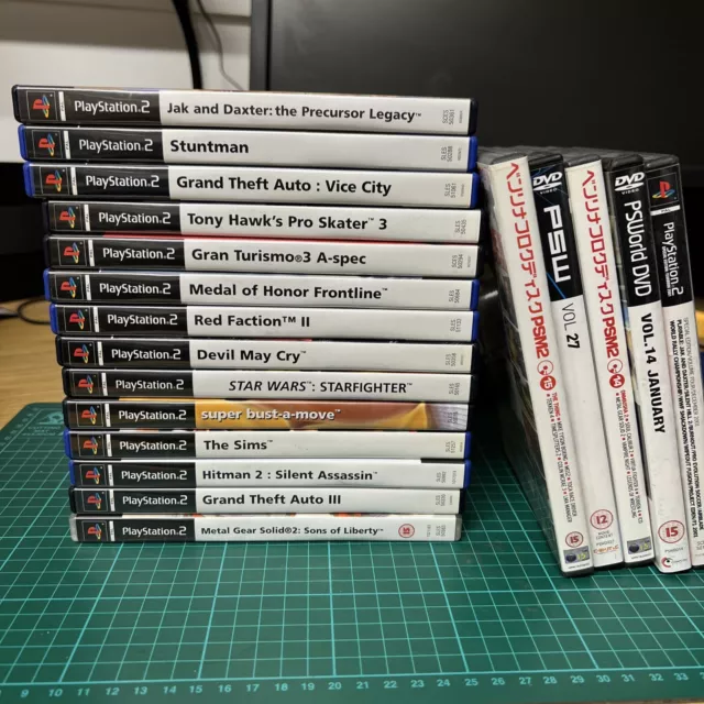 PS2 PLAYSTATION 2 Game Bundle x14 GTA, jak And Dexter, Star Wars, Metal ...