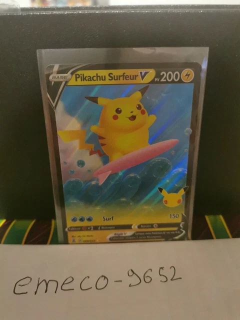 PIKACHU SURFER V 008/025 Pokemon Card 25 Years Celebration FR £12.36 ...
