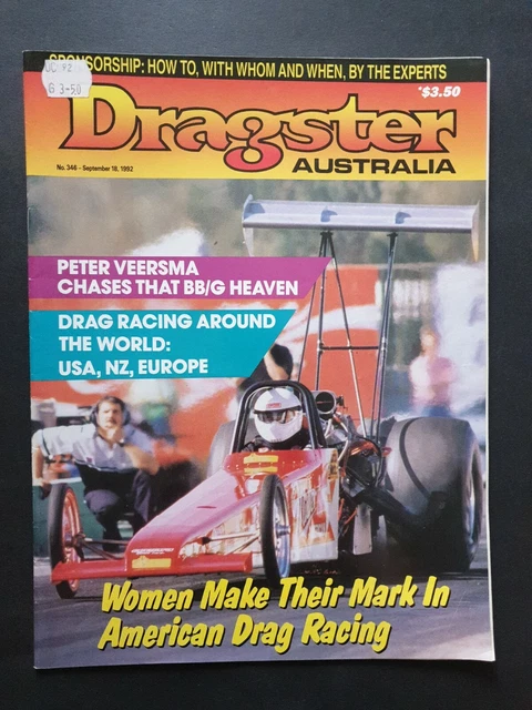 DRAGSTER AUSTRALIA - Drag Racing Magazine No.346 September 18, 1992 $7. ...