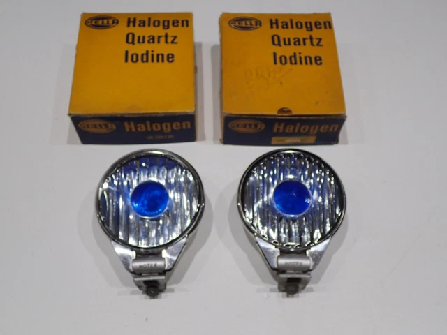 HELLA HALOGEN QUARTZ Iodine Coppia Fari Antinebbia Per Auto D'epoca EUR ...
