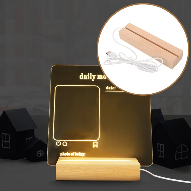 NIGHT LIGHT BASE Lighted for Glass Art Usb-enabled Display Stand £12.68 ...
