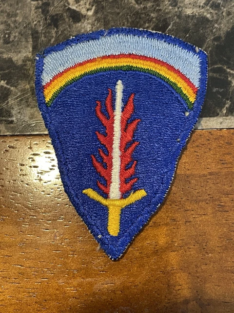 WW2 US ARMY Occupation In Europe Patch Vintage WW II Rainbow Sword C/E ...