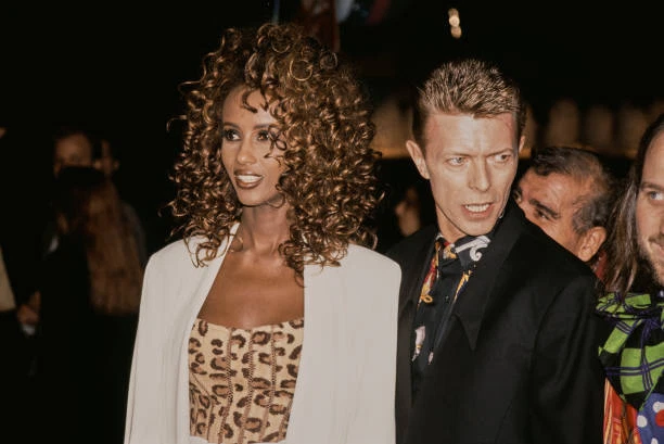 AMERICAN SOMALI FASHION model Iman British singer songwriter m- 1992 ...