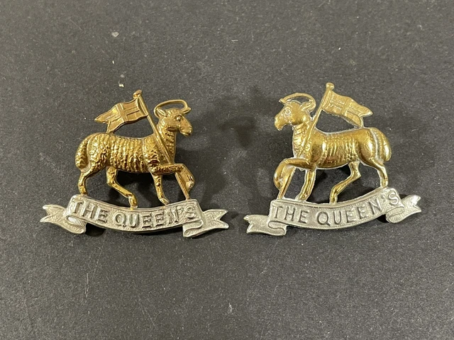 WW1 BRITISH ARMY, Queen’s West Surrey Regiment Collar Badges £15.00 ...