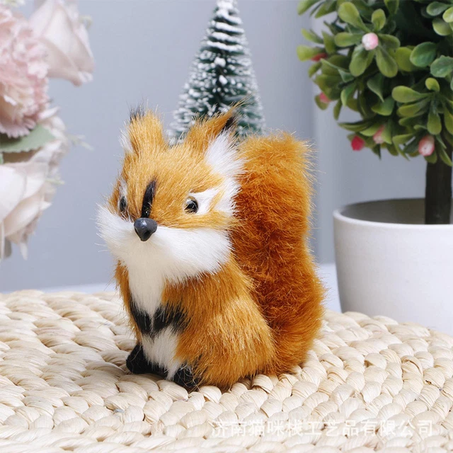 SITTING SQUIRREL REALISTIC Stuffed Animal Plush Soft Toy 7.5cm Table ...