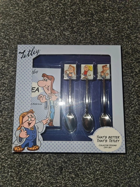 TETLEY TEA Folk Characters Spoons New In Box COLLECTABLE Vintage Rare £ ...
