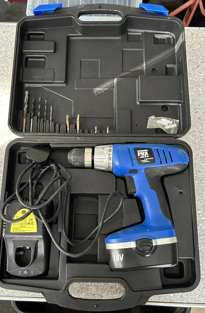 POWER BASE EXCEL PBX17DD cordless drill 18v + Charger And Case £10.77 ...