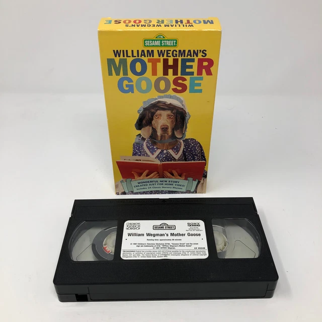 SESAME STREET WILLIAM Wegman's Mother Goose VHS Tape 1997 CTW Cartoon ...