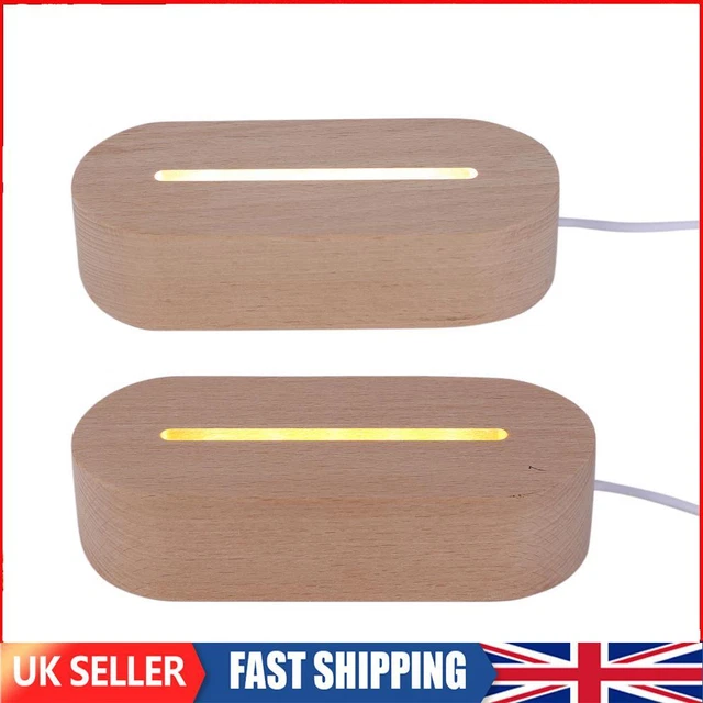 OVAL DISPLAY PEDESTAL - LED Lights Display Base with USB for 3D Crystal ...