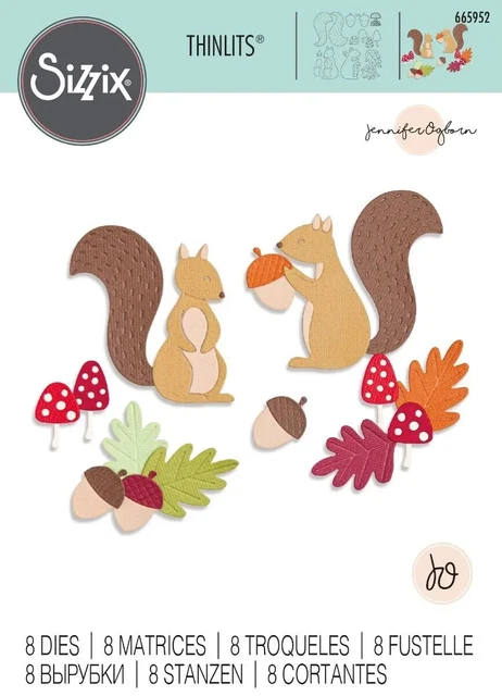 SIZZIX THINLITS DIE Set 8PK - Harvest Squirrels £11.99 - PicClick UK