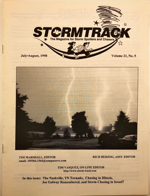 STORM TRACK STORM Chaser Spotter Magazine Jul-Aug 1998 Stormtrack Tim ...