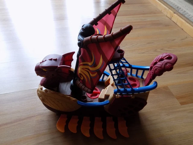 FISHER PRICE IMAGINEXT Sea Serpent Viking Pirate Ship Boat Mattel 2010 ...
