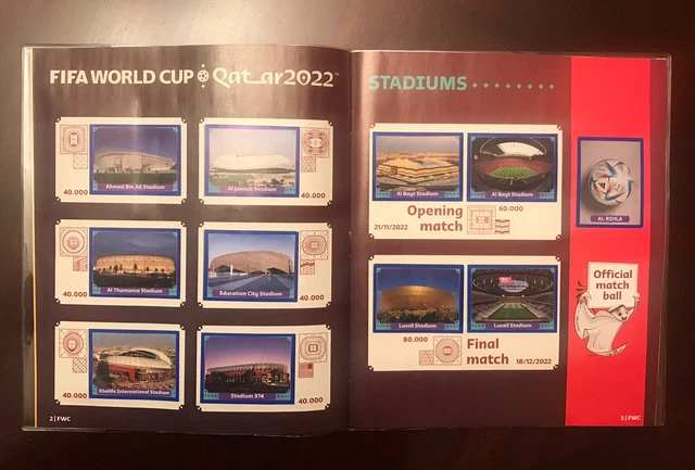COMPLETE BLUE STICKERS Album Panini 2022 FIFA World Cup Qatar (USA Blue ...