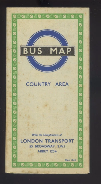 LONDON TRANSPORT BUS Map Country Area May 1949 £14.00 - PicClick UK
