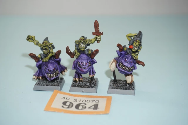 WARHAMMER FANTASY CITADEL Night Goblin Squig Hoppers x 3 Metal £38.75 ...