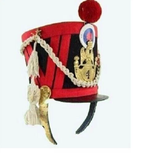 FRENCH NAPOLEONIC SHAKO Helmet, Leather Shako Helmet £103.01 - PicClick UK