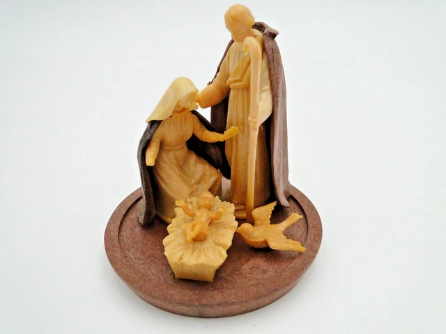 VINTAGE MOD DEPOSE Italy Nativity Mary Joseph Jesus Figure Plastic 3 1/ ...