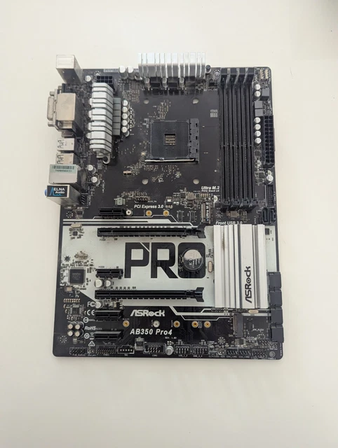 ASROCK AB350 PRO4 ATX AMD Motherboard (Working, Untested) £42.28 ...