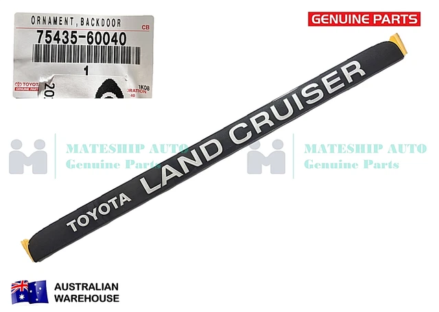 GENUINE TOYOTA LANDCRUISER 80 Series Tailgate Toyota Badge Emblem Plate ...