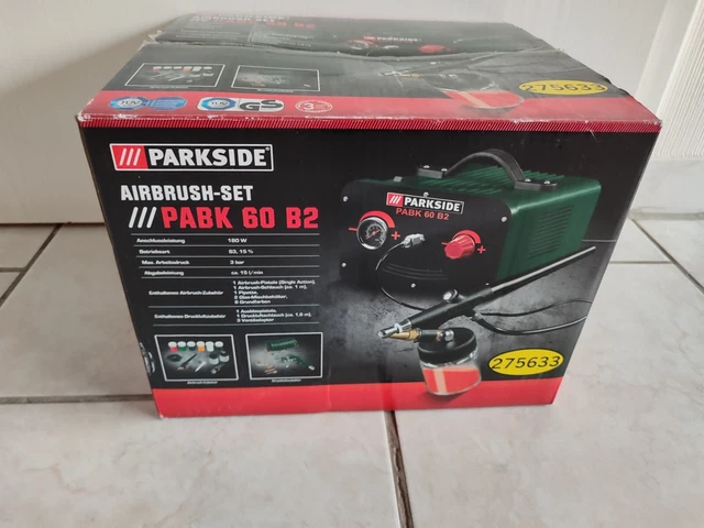 PARKSIDE AIRBRUSH KOMPLETT-SET PABK 60 B2 unbenutzt EUR 75,77 - PicClick DE