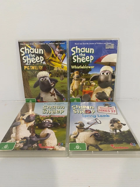 4 X SHAUN The Sheep DVD Animated Childrens TV Series R4 Bundle Tracked ...