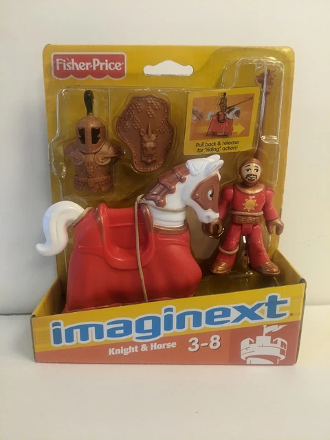 FISHER PRICE IMAGINEXT Red Knight and Horse Joust Armor - NEW W9547 £25 ...