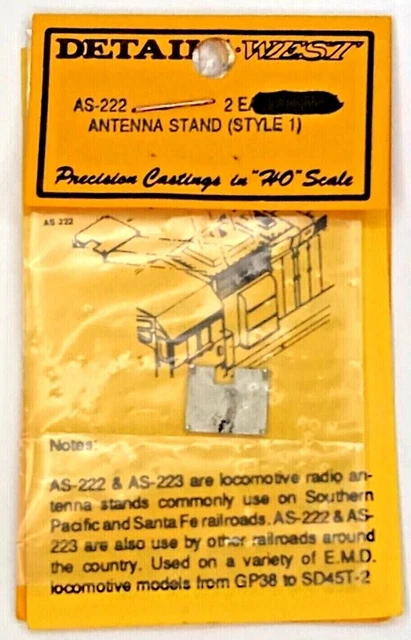 DETAILS WEST #AS-222 HO Scale Antenna Stand (Style 1) 1/pk EUR 4,20 ...