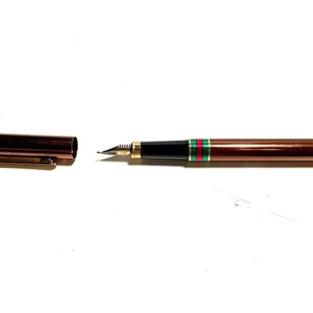 GUCCI FOUNTAIN PEN Spare Ink Included Brown Brand Luxury Stationery £ ...