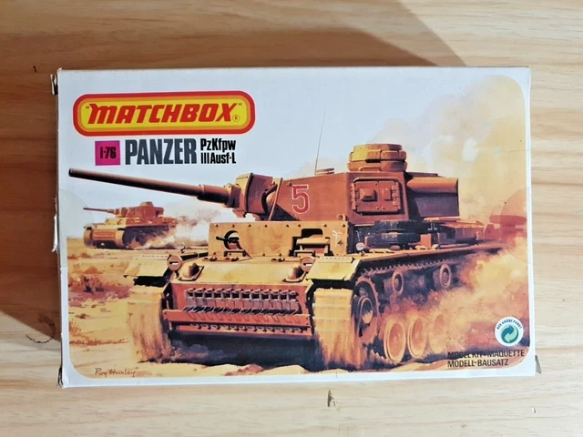 MATCHBOX 40074 PANZER PZ.KPFW III Ausf L 1/76 Model Tank Kit - komplett ...
