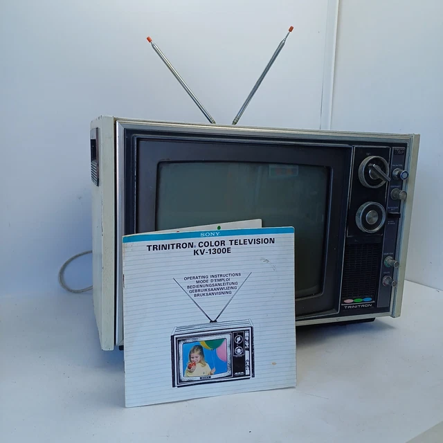 SONY TRINITRON COLOR TV Model KV-1300E 70s Retro Gaming CRT Untested ...