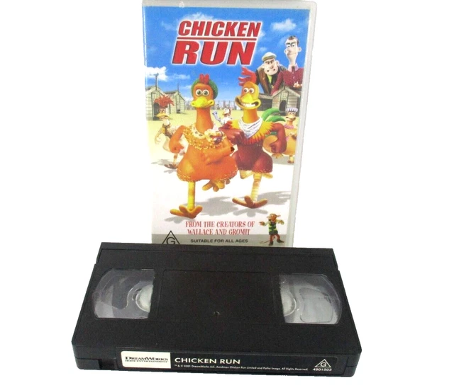 CHICKEN RUN VHS G PAL R4 2001 Dreamworks Tested Animated Family Movie £ ...