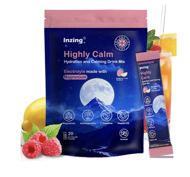 CORTISOL DRINK SACHETS: Calm Drink for Relaxation,Focus,Sleep (20 ...