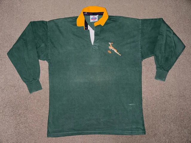 VINTAGE COTTON OXFORD South Africa 1980s 80s rugby shirt size 46/48" £ ...