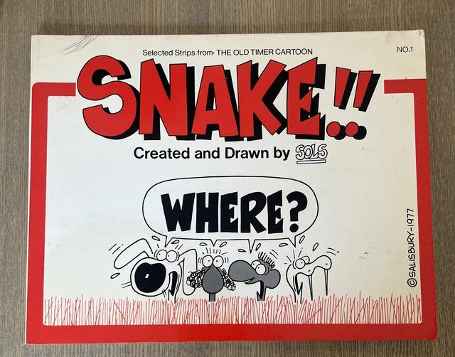 VINTAGE THE OLD Timer Cartoon SNAKE!! Comic Book 1977 Drawn By SOLS ...