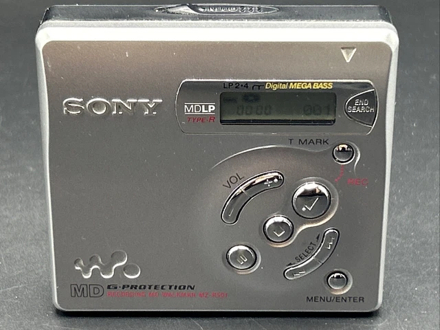 SONY MZ-R501 RECORDING Mini Disc Walkman Portable MD Silver Tested ...