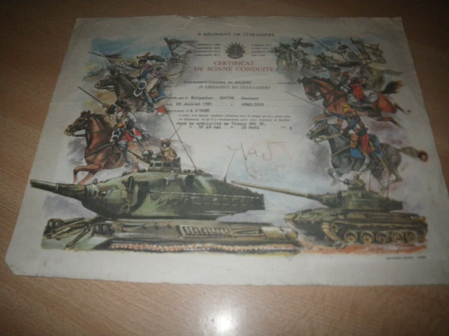 2ND POST-WAR BATTLESHIP Regiment Certificate of Good Conduct £4.31 ...