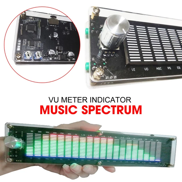 NEW VU MUSIC Spectrum LED Level Display Amplifier Meter Indicator ...