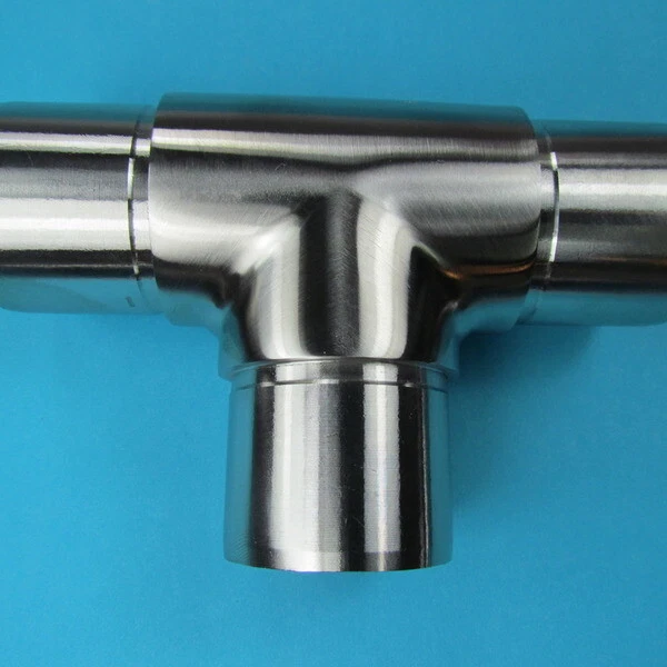 STECKFITTING V2A T-STÜCK Rohr Verbindung Edelstahl T Verbinder Geländer ...