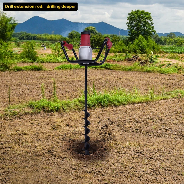 1500W ELECTRIC POST Hole Digger Machine Garden Adjustable Auger w ...