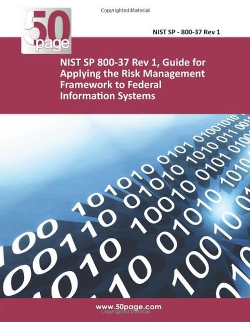NIST SP 800-37 Rev 1 Guide Risk Management Framework Federal ...