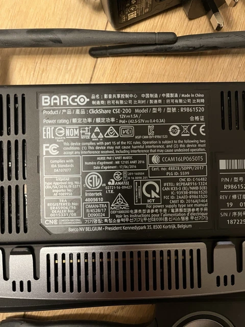 BARCO CLICKSHARE CSE 200 système de présentation sans fil R9861520 1 ...