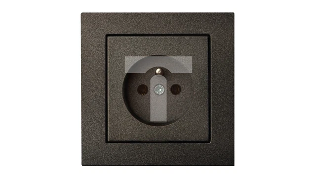 SINGLE PLUG SOCKET with grounding (module), graphite color /T2UK £15.30 ...