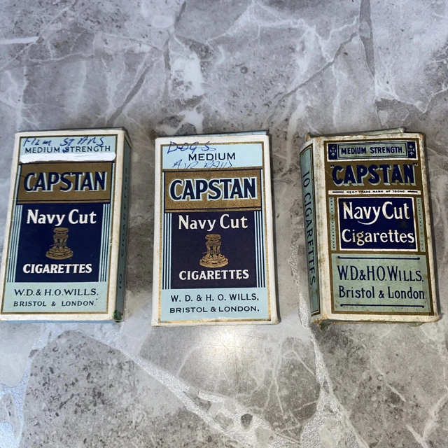 VINTAGE CIGARETTE EMPTY-PACKET hull only W.D. & H.O. Wills Capstan Navy ...