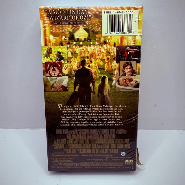 BIG FISH VHS Movie Tim Burton Brand New Factory Sealed £8.88 - PicClick UK