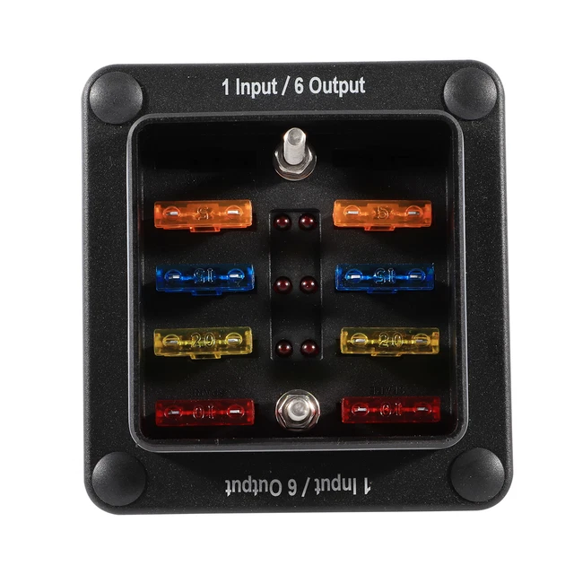 6 WAY FUSE Block Box W/Negative Bus, Updated Automotive Fuse Block P2C6 ...