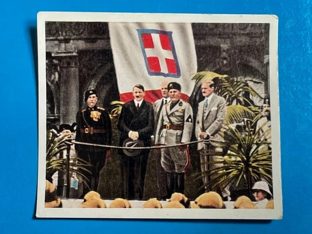 BENITO MUSSOLINI ADOLF HITLER Figure 1935 NEW card sticker 14 16 JUNE ...