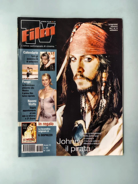 FILM TV 36-2003 Johnny Depp-Naomi Watts-Hulk-Rolling Stone-Brigitte ...