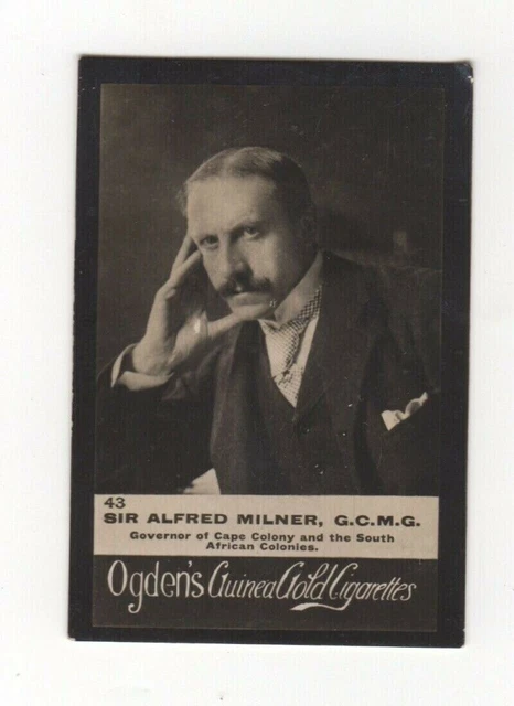 OGDEN CIGARETTE CARD: Sir Alfred Milner, Governor of Cape Colony ...