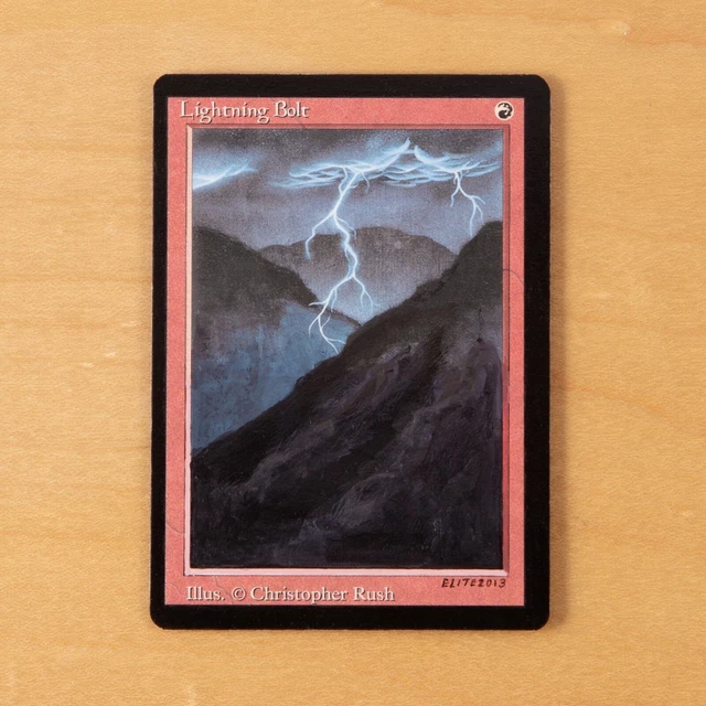 MTG - LIGHTNING Bolt (Unlimited) Altered Art Hand Painted Magic: the ...