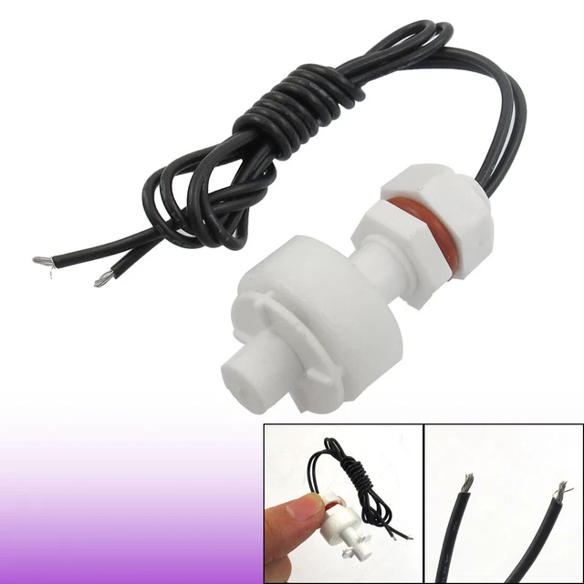 WHITE LIQUID WATER Level Sensor Vertical Float Floating Switch £4.65 ...
